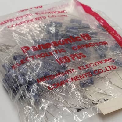 Panasonic Bag Of 100 Capacitors Blue | Reverb