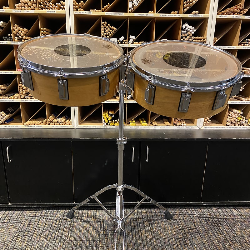 Canwood 13" / 14" Maple Timbales with Stand | Reverb
