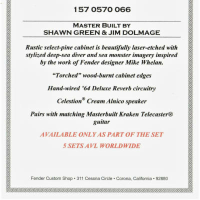 Fender Custom Shop Master Built Kraken Tele & Kraken '64 | Reverb