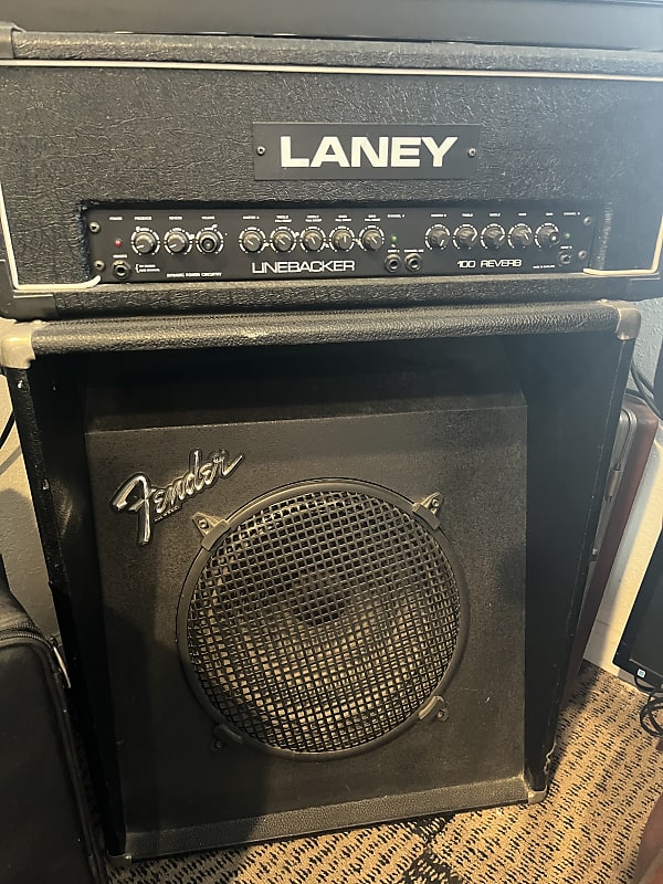 Fender 15" Bass cab with Laney Linebacker head early 2000 - | Reverb