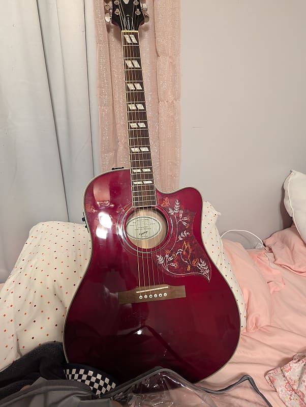 Epiphone Hummingbird ec pro limited edition 2023 - Red. | Reverb