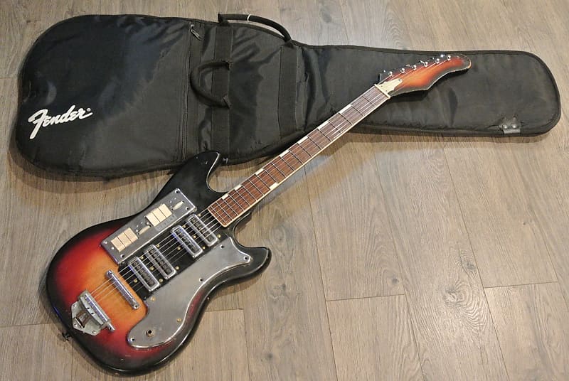 1960's Teisco / Demian / Lindell VN4 Baritone Guitar- 4 | Reverb