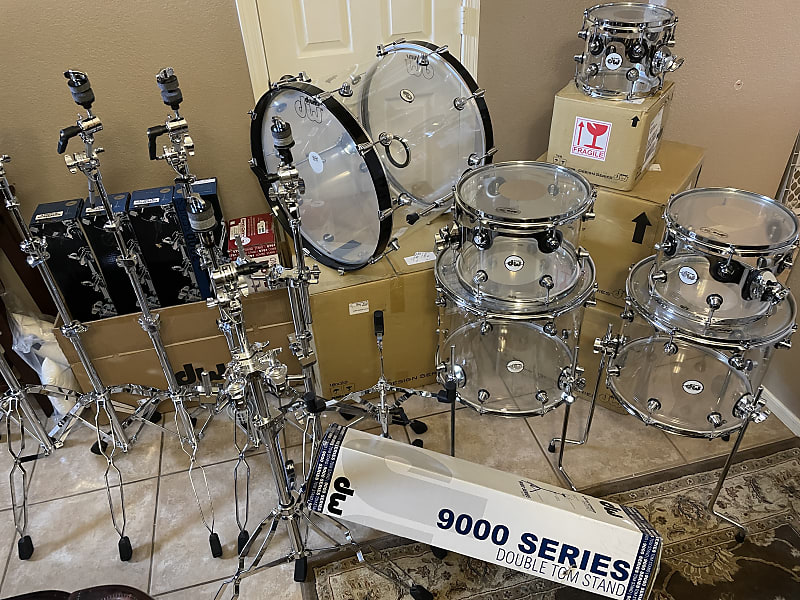 DW Design Acrylic Drum Kit Includes 8” 10”12”16"18"18x22" | Reverb