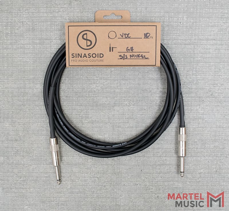 Sinasoid Van Damme Classic XKE Instrument Cable 10FT S/S - | Reverb