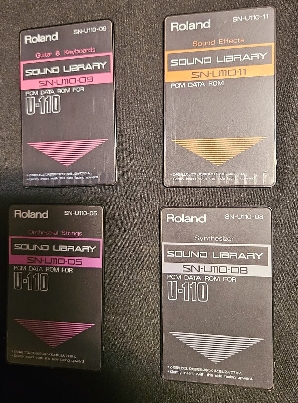 Roland Lot of 4 Data Cards for U-110 Module 1988-1991 | Reverb