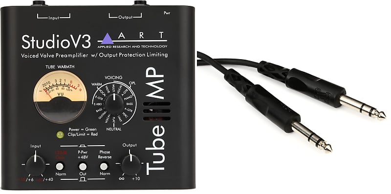 ART Tube MP Studio V3 Tube Microphone Preamp Bundle with Hosa | Reverb