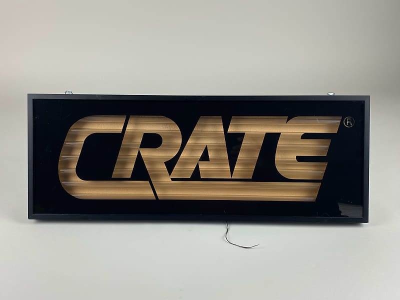Crate Red Neon Sign - Black Plastic | Reverb