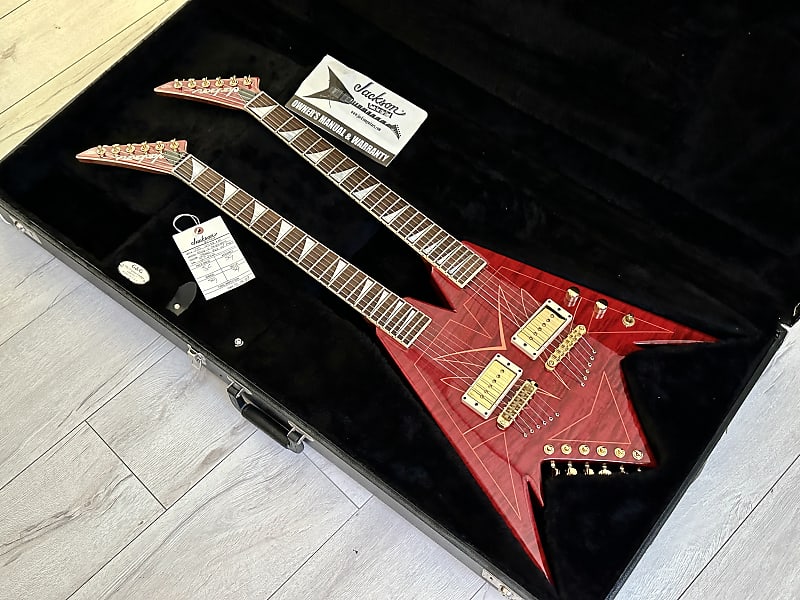 Jackson Custom Shop King V Double-Neck Trans-Red with | Reverb