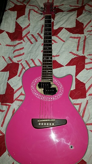 Carlo Robelli Carly Acoustic Electric Guitar Pink | Reverb