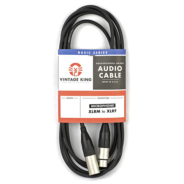 Vintage King Basic Series Microphone Cable - 3' | Reverb