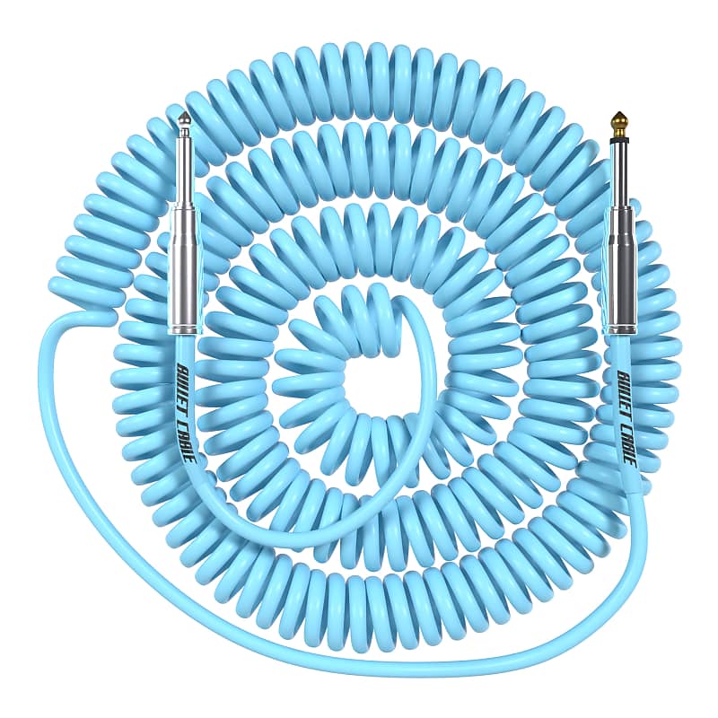Bullet Cable 30′ Silent Robin Blue Coil Cable – LIMITED | Reverb UK
