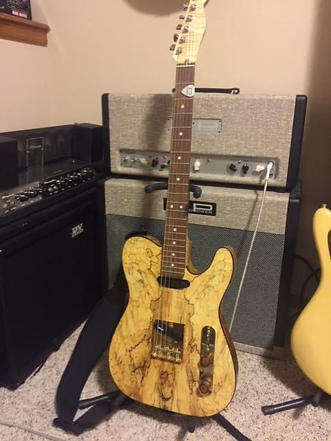 Custom Spalted Maple Telecaster 2017, Flame Maple Neck, | Reverb