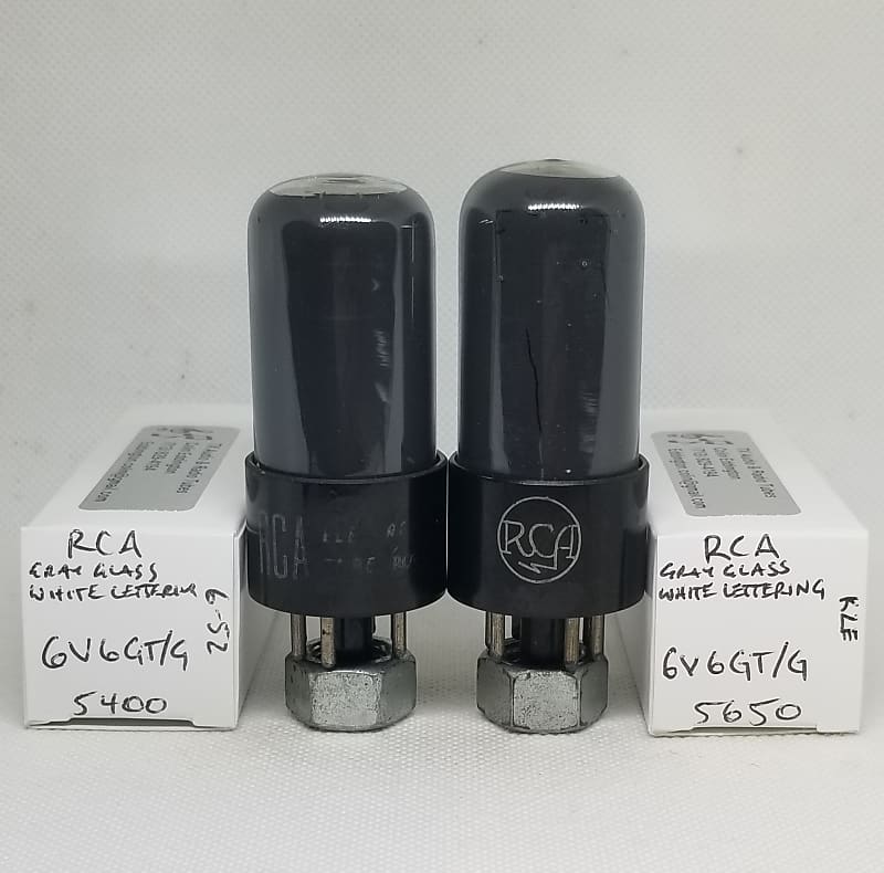 RCA 6V6GT/G Gray Glass Matched Pair (4.4%) NOS 6V6 6V6GT | Reverb