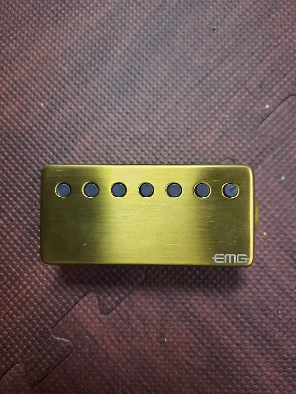 EMG 66 7-H 7 String Neck Pickup Brushed Gold | Reverb