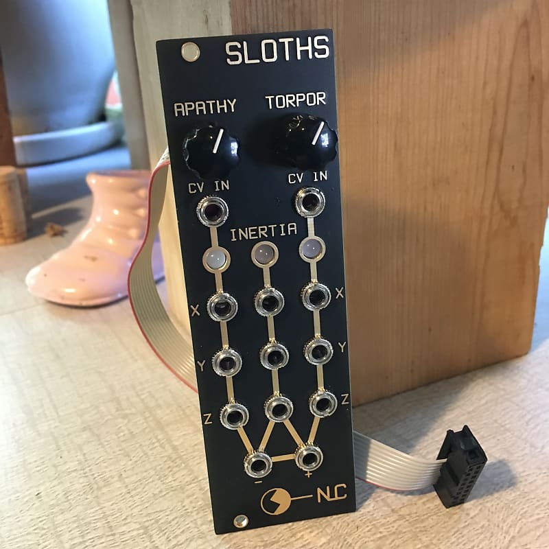 Nonlinearcircuits NLC 8HP Triple Sloth matte black panel slow | Reverb