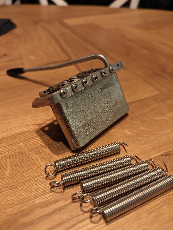 PRS Tremolo bridge solid one piece Mil-Com 1992 - Chrome | Reverb