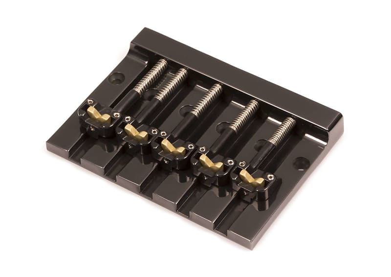 Hipshot KickAss 5 String Bass Bridge Black Retrofits BadAss V | Reverb