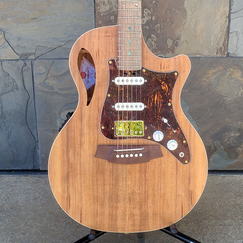 Cole Clark New TRUE HYBRID Thinline All Blackwood Cutaway | Reverb