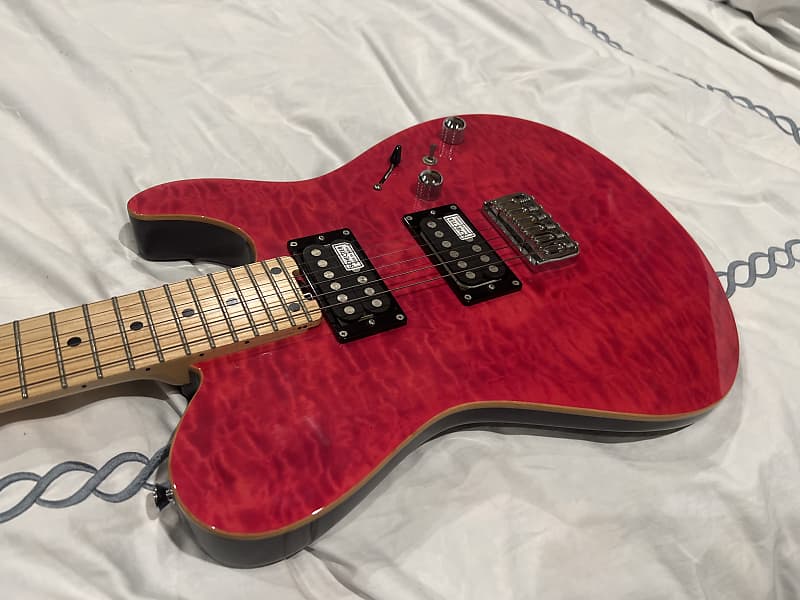 Schecter PT Made in Japan 2014 - Quilted Pink | Reverb