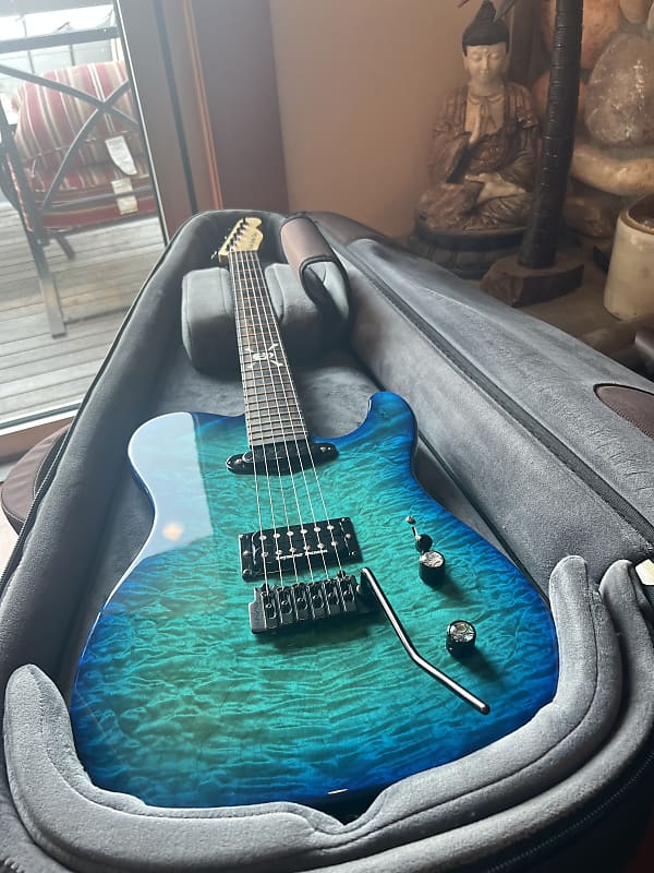 Warmoth Telecaster - Blue quilt | Reverb