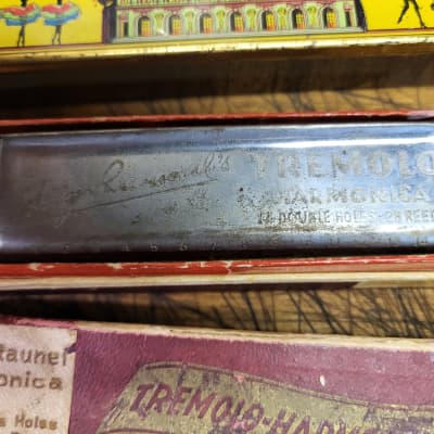 1950's Vintage Pair of Double Reed Harmonicas Opera Hugo | Reverb