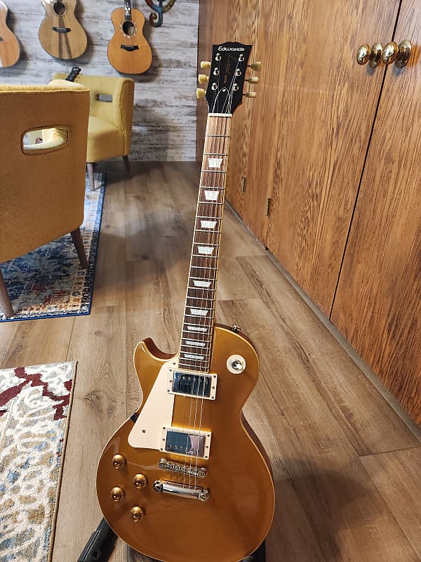 Edwards Lp 2019 - Gold left handed les paul | Reverb