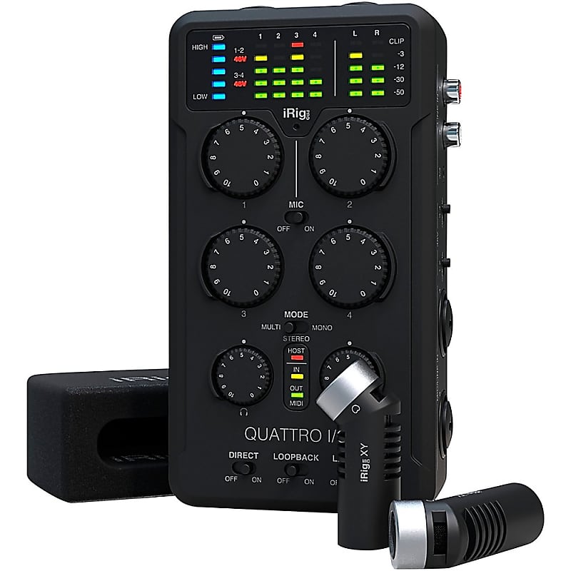 IK Multimedia iRig Pro Quattro I/O Deluxe USB Audio Interface | Reverb