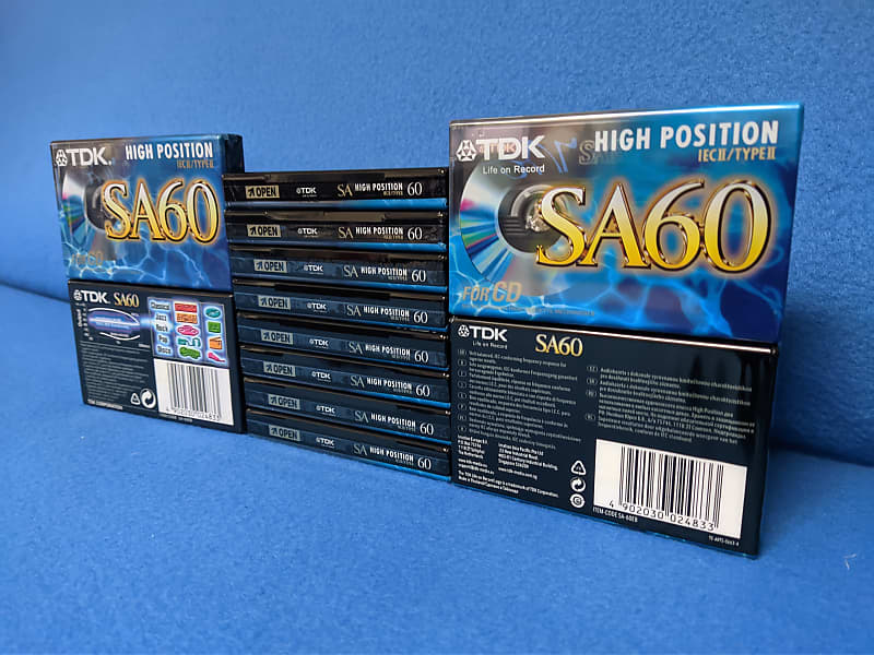 12 x TDK SA 60 IEC II / Type II (NOS high bias cassete tapes) | Reverb