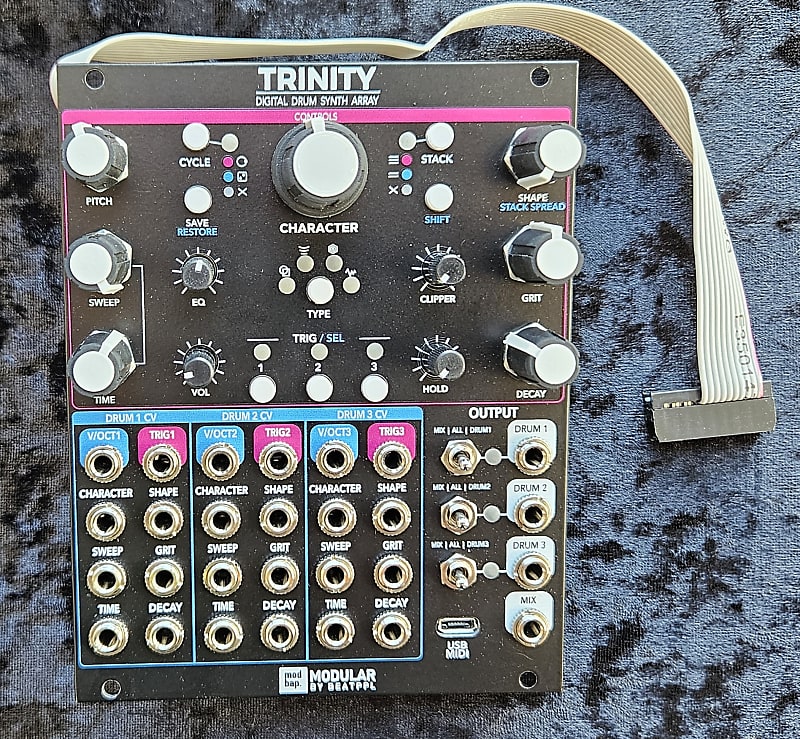 Modbap Modular Trinity 3-Channel Drum Synth Array Module (AS | Reverb