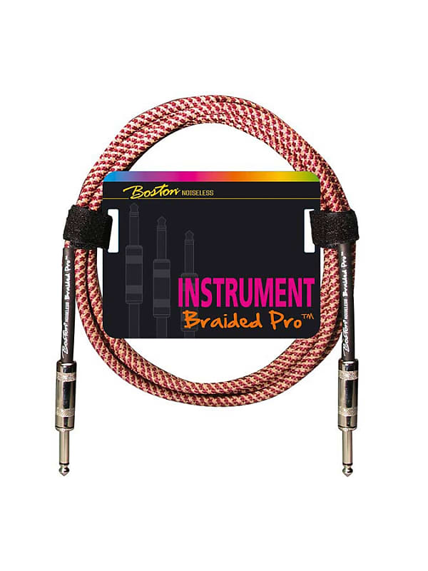 Braided Pro Instrument cable, vintage salmon, 2 x jack | Reverb UK