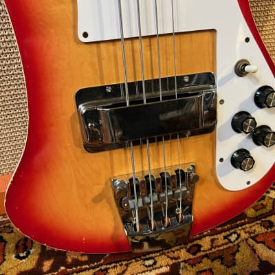Vintage 1970s Hondo II HRB-2S Rickenbacker 4001 Fireglo | Reverb UK