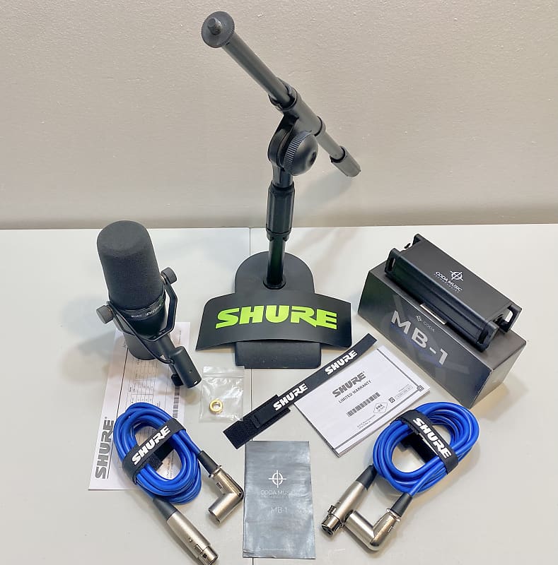 Shure SM7B Microphone w/Heavy Duty Desktop Stand/ MB-1 | Reverb