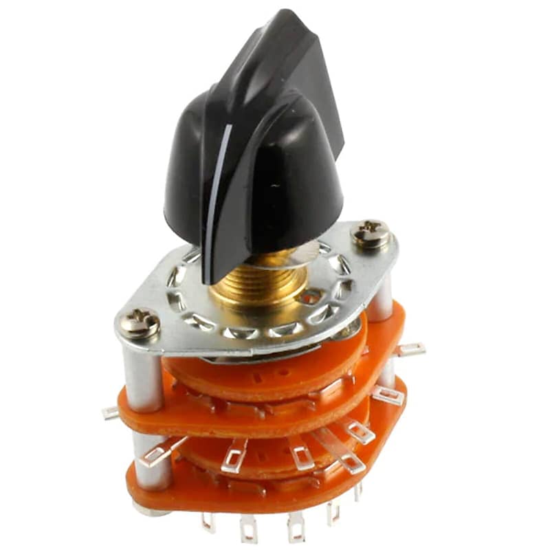 NEW 6-position Rotary Switch , 4-pole Solid Shaft With Black | Reverb