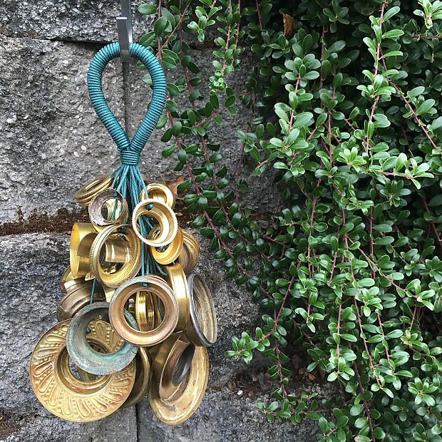 Upcycled Percussion - Extra Large Hand Rattle - Brass Rings | Reverb