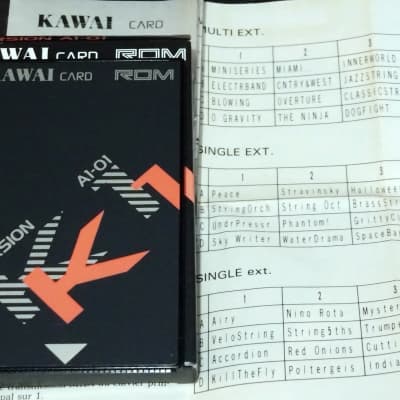 Kawai K1 ROM cards E1-01 A1-01 | Reverb UK