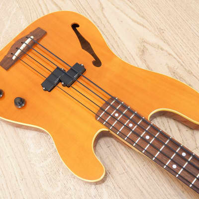 1990 Fender Precision Bass Semi-Hollow w/ Lace Sensor & Piezo | Reverb