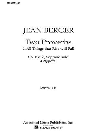 All Things That Rise Will Fall From '2 Proverbs' SATB | Reverb