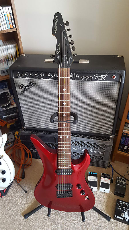 Schecter Avenger A7 1998 Blood Red 7 String. Synyster Gates | Reverb