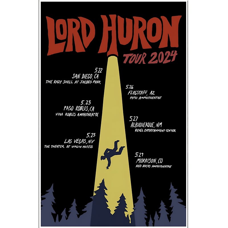 LORD HURON Spring USA Tour 2024 Ed New RARE Poster Display! | Reverb