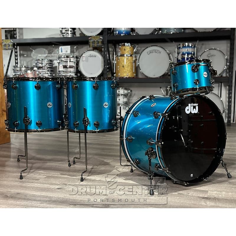 DW Collectors PurpleCore Maple 4pc Drum Set Blue Anodized | Reverb