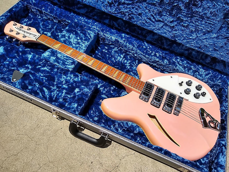 Vintage 1980 Rickenbacker 360 370 Guitar - Refin Shell Pink - | Reverb
