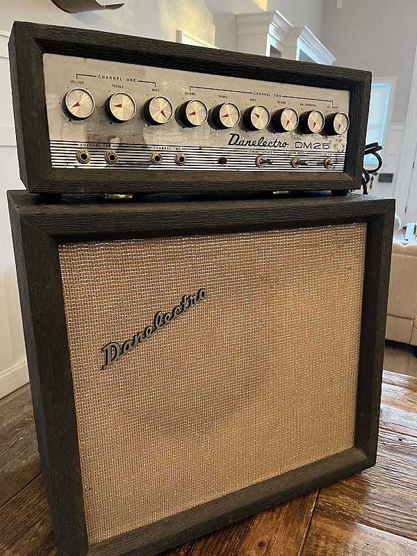 Danelectro DM25 1960's combo guitar amplifier with foot | Reverb