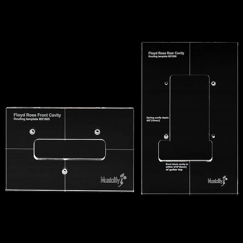 CNC Acrylic Tremolo Bridge Routing Template Set – Floyd Rose | Reverb