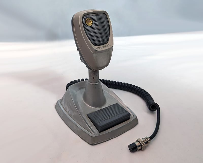 Vintage Motorola TU532A Desk Microphone w/ Stand | Reverb