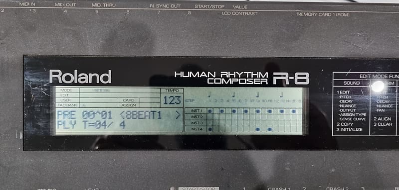 Roland R-8 Drum Machine + SN-R8-08 Dry & SN-R8-09 Power drums | Reverb