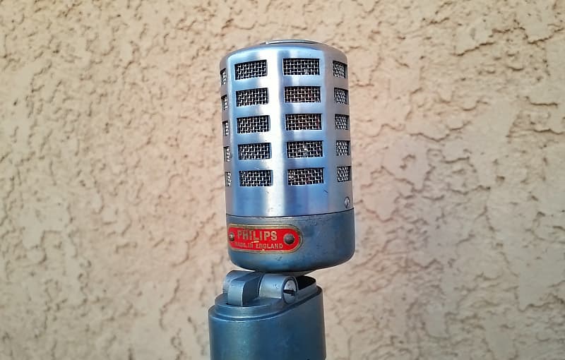 Very RARE Vintage 1941 Philips Ribbon Microphone - Reslo | Reverb