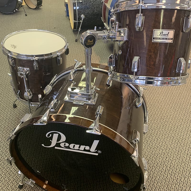 Pearl Super Pro GLX Series 3pc. Drum Set 12/15/24 Natural | Reverb