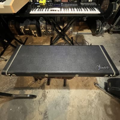 Vintage Fender Electric Guitar Case Black Oxblood Musicmaster | Reverb