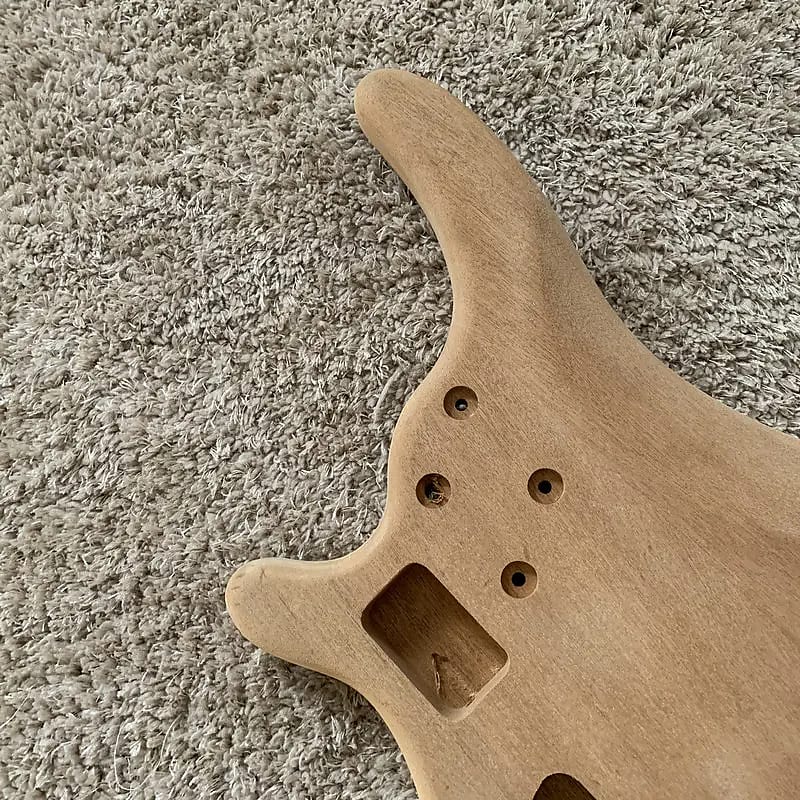 Solid Mahogany Wood 4 String Bass Body DIY Project | Reverb