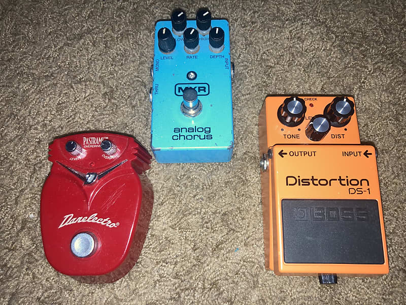 Guitar pedal lot MXR Boss DanElectro Guitar effects pedal lot | Reverb